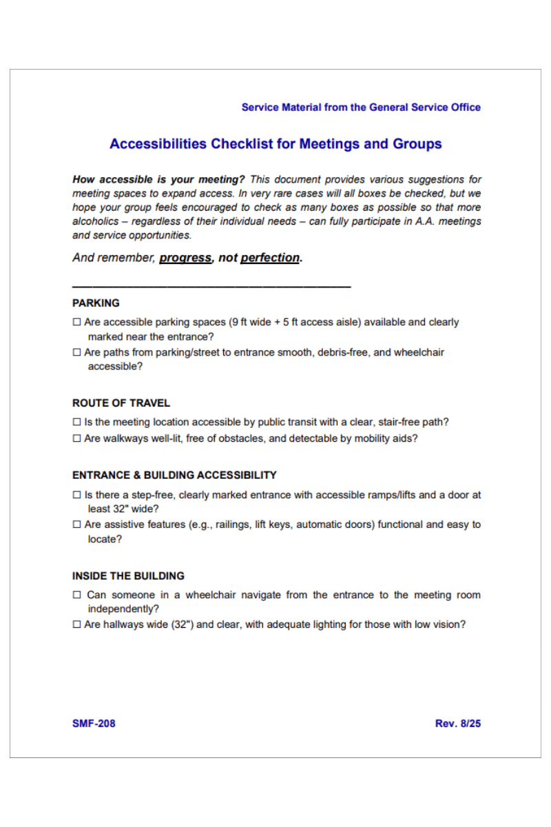 Accessibilities Checklist for Meetings and Groups (FREE) – San ...